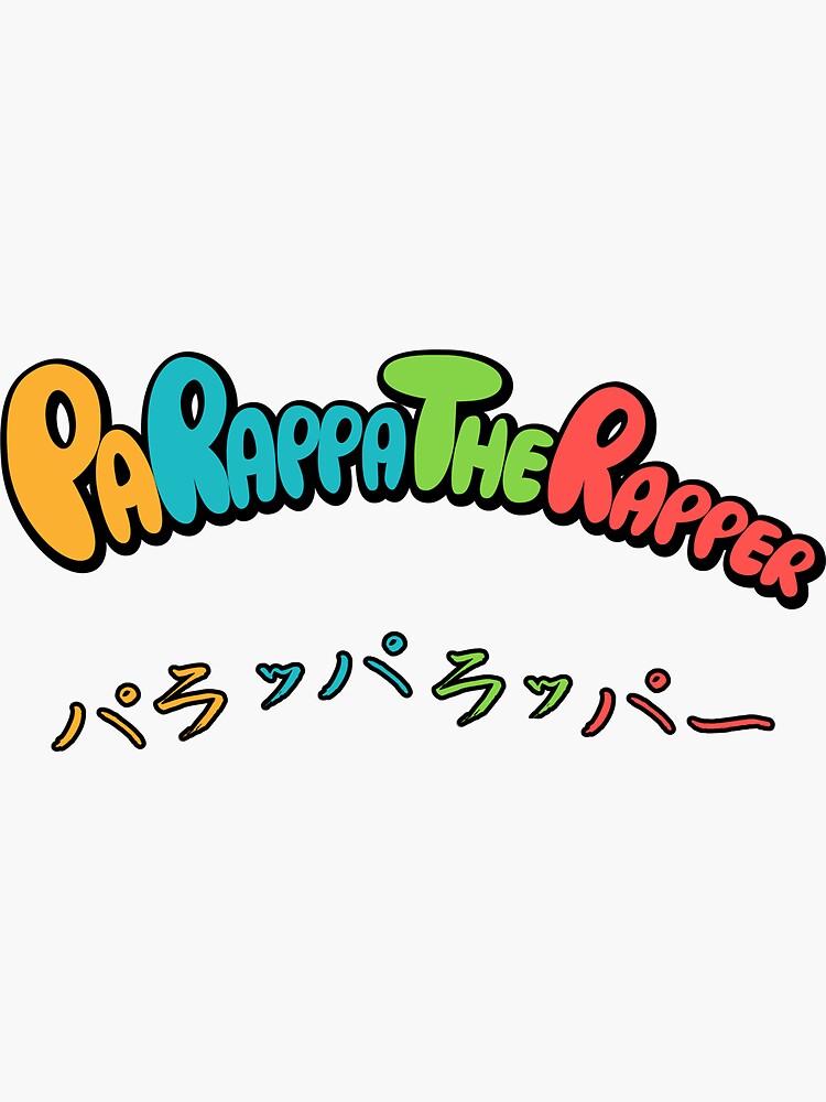 "PaRappa The Rapper Japanese Text" Sticker for Sale by Otto- | Redbubble