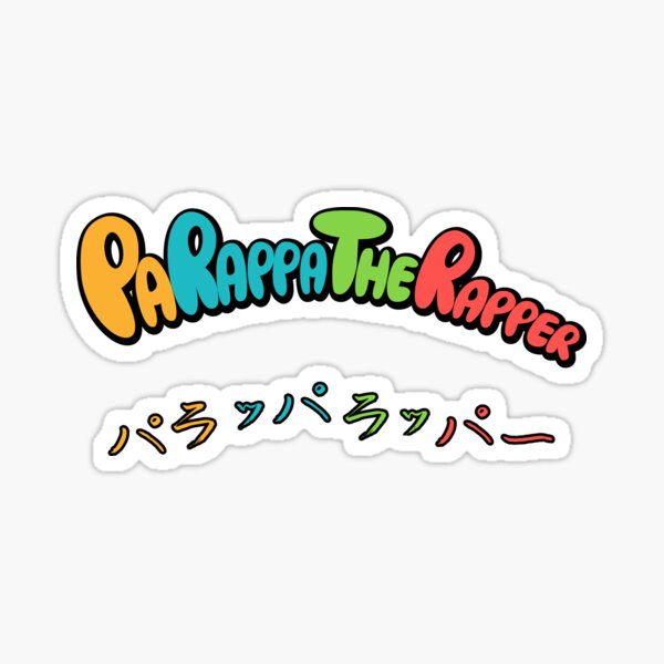 "PaRappa The Rapper Japanese Text" Sticker for Sale by Otto- | Redbubble