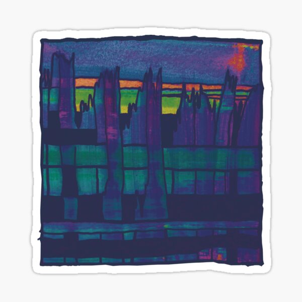 "Liminal Space Blue Abstraction" Sticker for Sale by BlackArtichoke ...