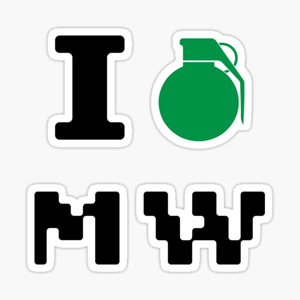 "I love MW collection COD gaming" Sticker for Sale by LoadingGames | Redbubble