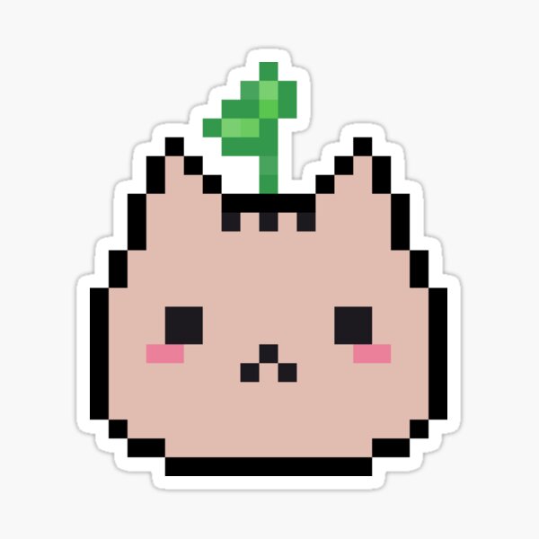 "cute pink cat" Sticker for Sale by 7orss | Redbubble