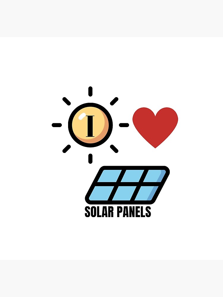 "I LOVE SOLAR PANELS Heart Climate Energy Renewable Sticker " Poster ...