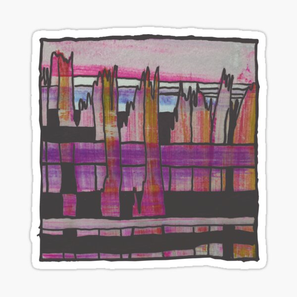 "Liminal Space Sunrise Abstraction" Sticker for Sale by BlackArtichoke ...