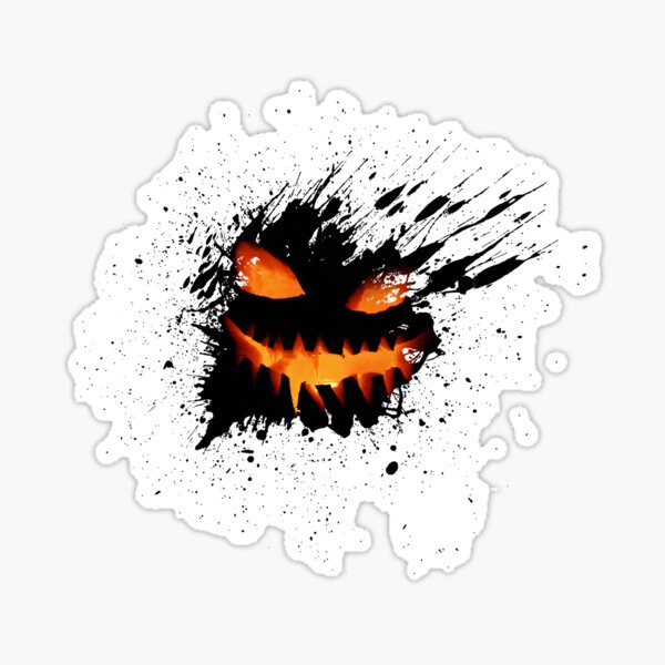 "Scary Face" Sticker for Sale by KajoInkDesign | Redbubble