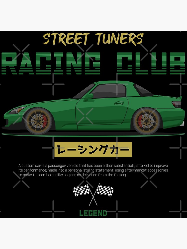 "Tuner Green S2K JDM" Art Board Print by goldentuners | Redbubble