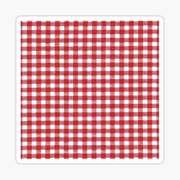 "Red and White Checkered" Sticker for Sale by JMSU | Redbubble