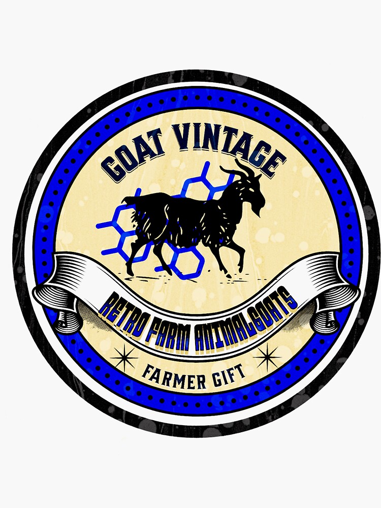 "Goat Vintage Retro Farm Animal Goats Farmer Gift" Sticker for Sale by ...