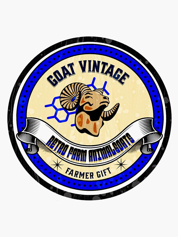 "Goat Vintage Retro Farm Animal Goats Farmer Gift" Sticker for Sale by ...