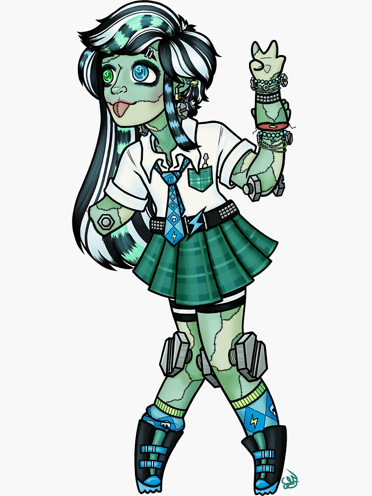 "Frankie Stein Redesign" Sticker for Sale by busy-and-tired | Redbubble