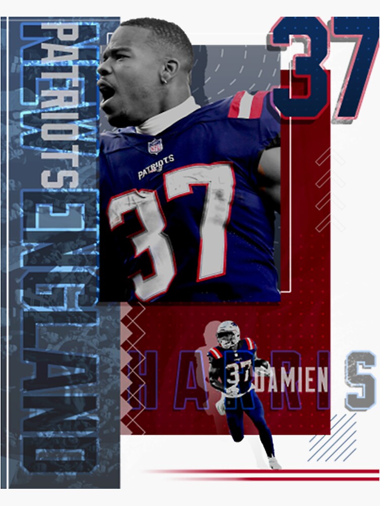"damien harris football paper poster patriots 2" Sticker for Sale by ...