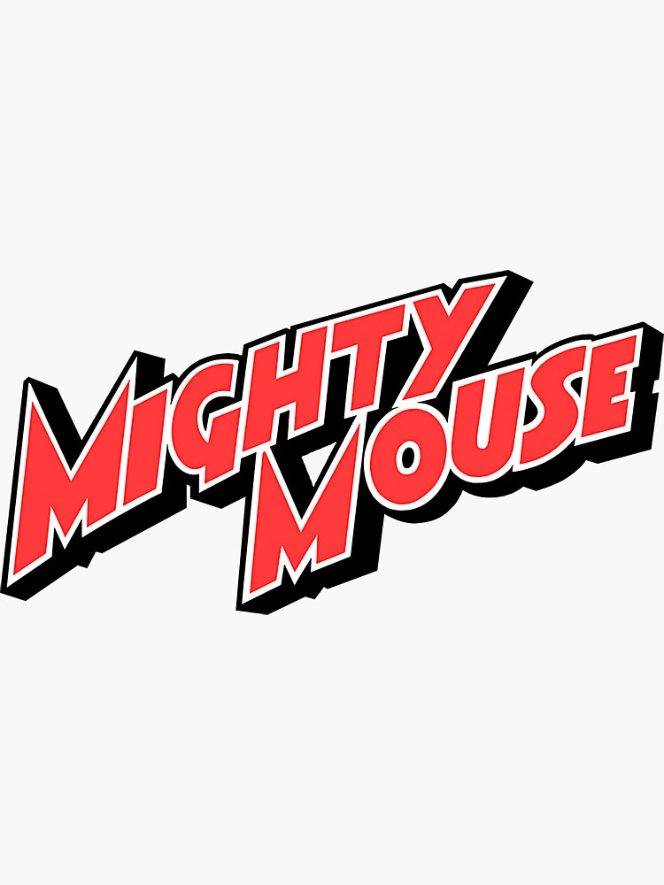 "Mighty Mouse Mighty Mouse Logo" Sticker for Sale by JanieMorrisd ...
