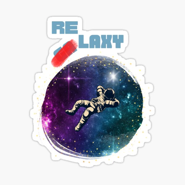 "Astronaut in the galaxy" Sticker for Sale by MenHal | Redbubble