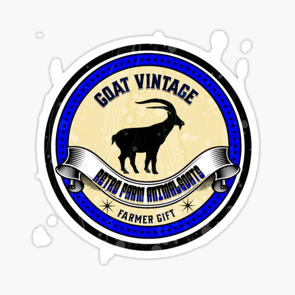 "Goat Vintage Retro Farm Animal Goats Farmer Gift" Sticker for Sale by ...
