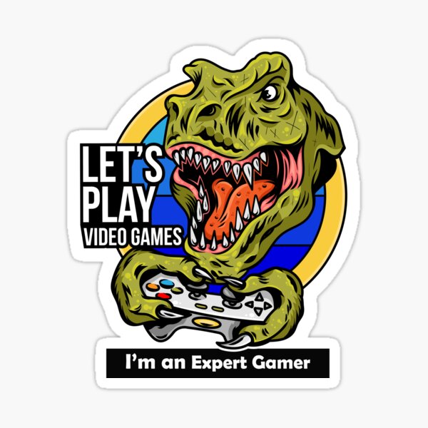 "Lets Play Video Games | Expert Gamer" Sticker for Sale by ...