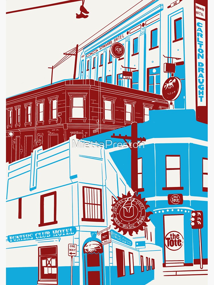 "Melbourne pubs" Sticker for Sale by MiettaPreston | Redbubble