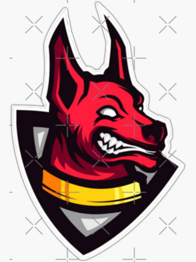 "Devil Dog Logo" Sticker for Sale by happiness0store | Redbubble
