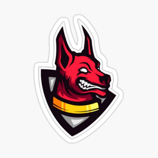 "Devil Dog Logo" Sticker for Sale by happiness0store | Redbubble