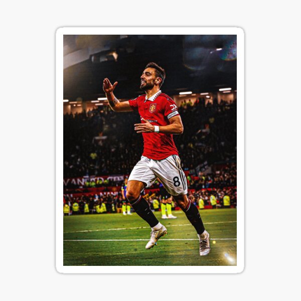 "BRUNO FERNANDES CELEBRATION" Sticker for Sale by Shane-Art | Redbubble