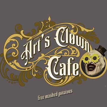 "Art's Clown Cafe" Sticker for Sale by esk-pop-art | Redbubble