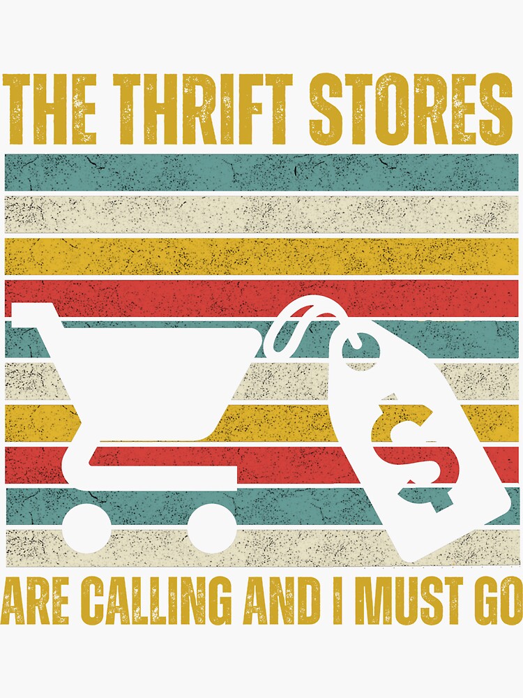 "Retro Thrift Stores Traveler Thrift Collector" Sticker for Sale by ...