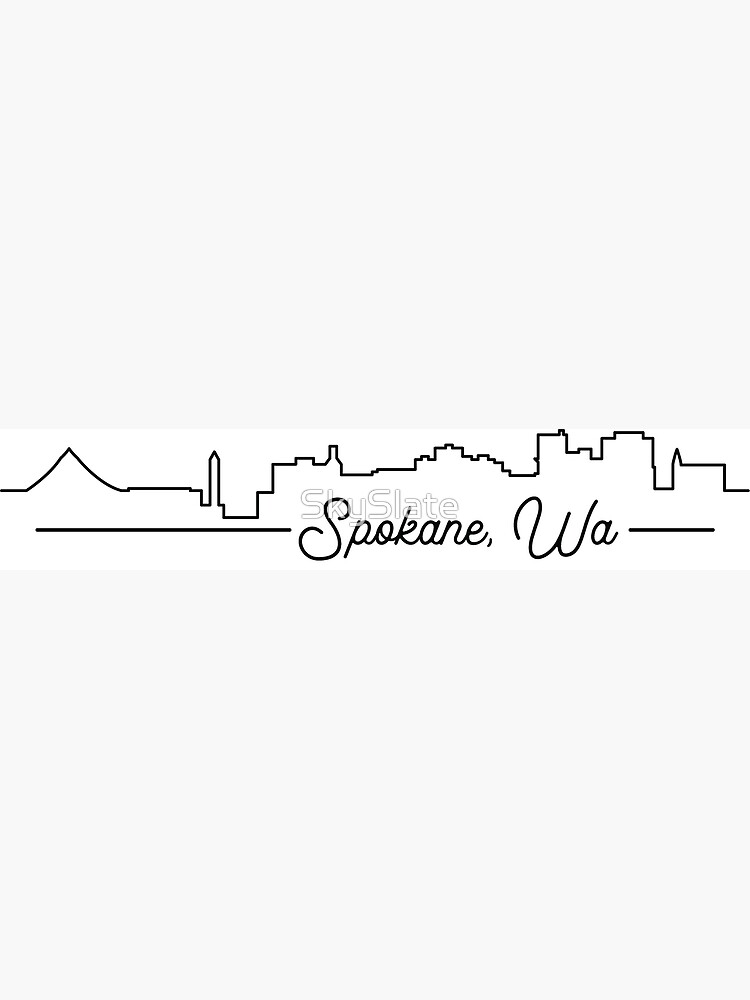 "Spokane Cityscape Line Art" Poster for Sale by SkySlate | Redbubble
