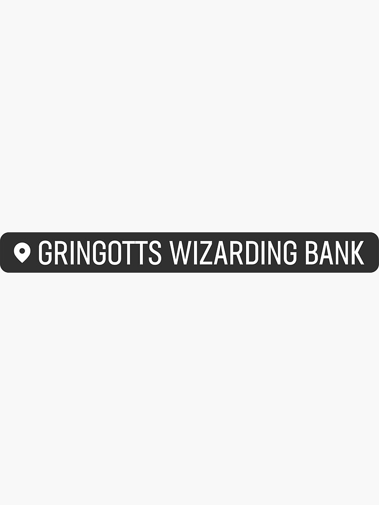 "Gringotts Wizarding Bank Instagram Location" Sticker for Sale by ...