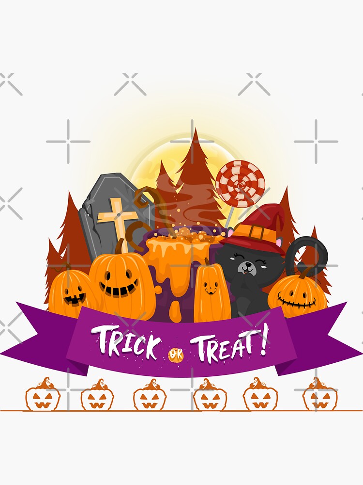 "Trick or treat 31 october halloween boo RIP" Sticker for Sale by ...