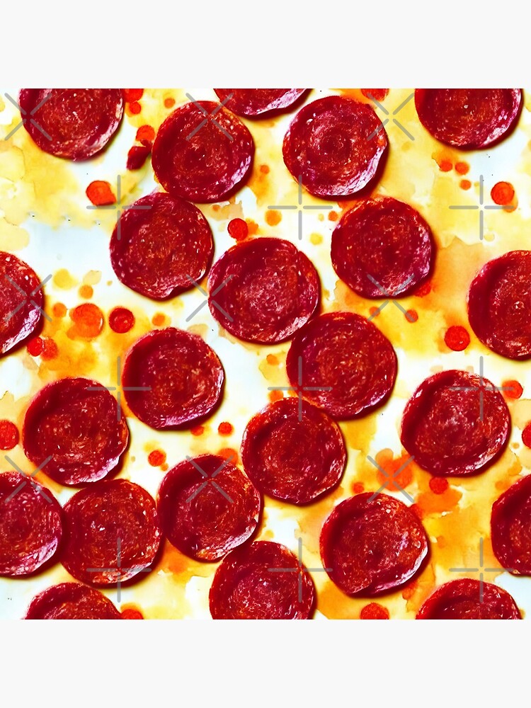 "Pepperoni Pizza Pattern 2" Poster for Sale by GrizzlyGaz | Redbubble