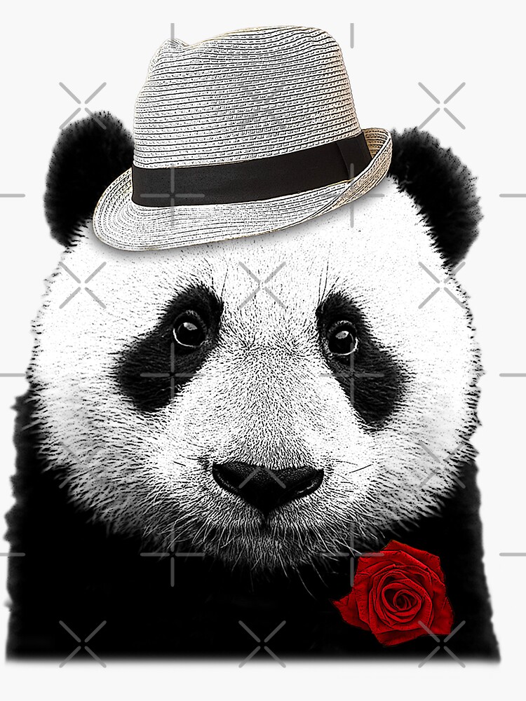 "Don Vito Pandaone panda bear portrait (cream)" Sticker for Sale by ...