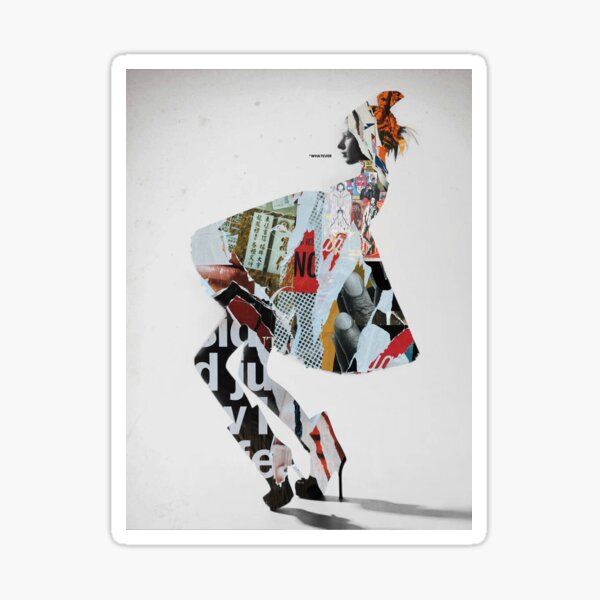 "fashion women collage" Sticker for Sale by HeyGlad | Redbubble