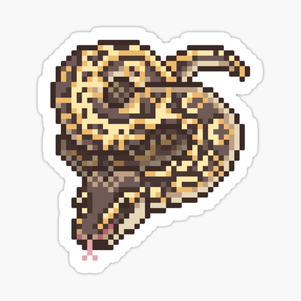 "Pastel Ball Python Pixel Sticker" by Reptarium | Redbubble