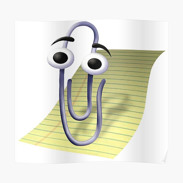 "Clippy | Office Assistant" Poster by Allampanato | Redbubble