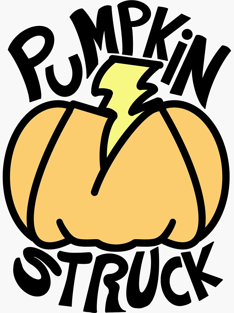 "Pumpkin Struck Logo" Sticker for Sale by Carajillo | Redbubble