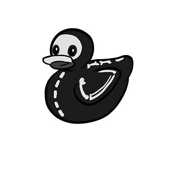 "Skeleton Rubber Duck" Sticker for Sale by CarolaDavar | Redbubble