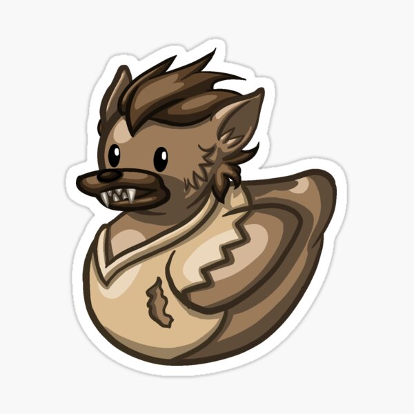 "Werewolf rubber duck" Sticker for Sale by CarolaDavar | Redbubble