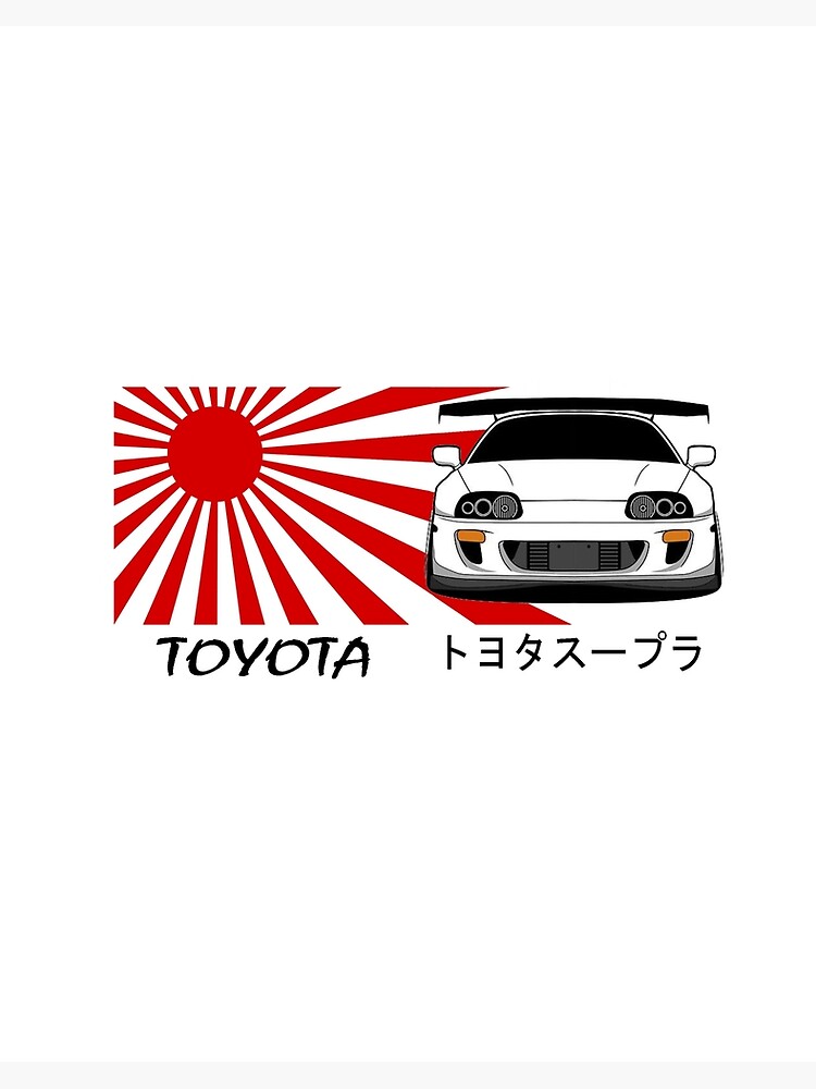 "Toyota Supra, JDM Car, Japan flag" Poster for Sale by T-JD | Redbubble