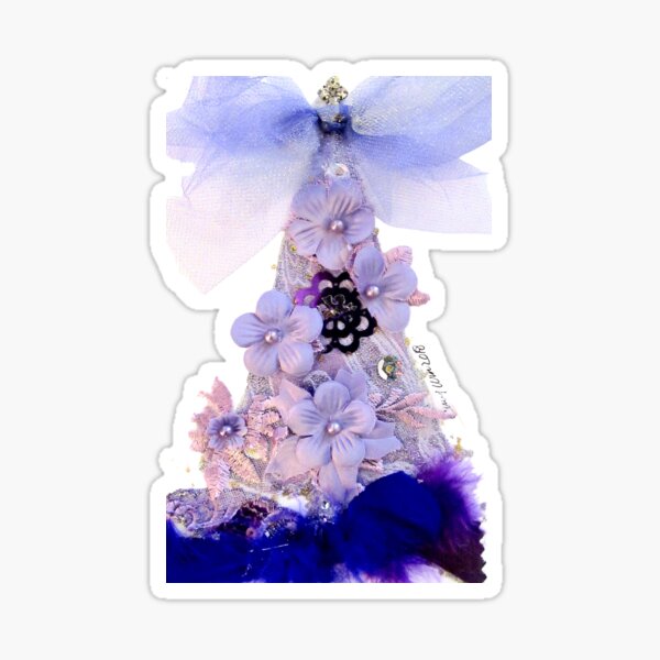 "Christmas Tree in Lilac" Sticker for Sale by CindyWmsArt | Redbubble