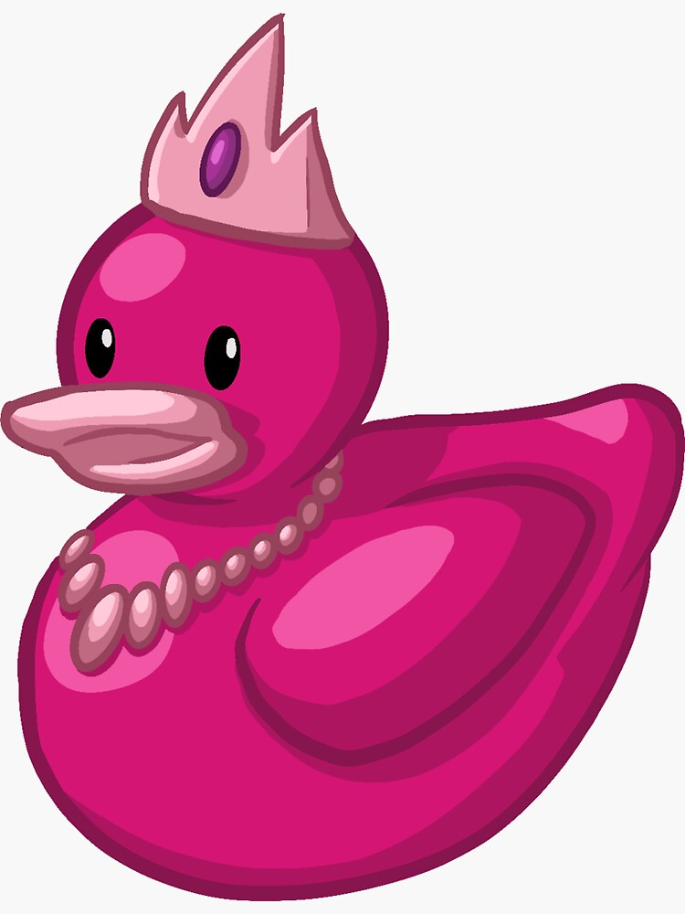 "Pink Princess Rubber Duck" Sticker for Sale by CarolaDavar | Redbubble