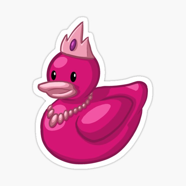 "Pink Princess Rubber Duck" Sticker for Sale by CarolaDavar | Redbubble