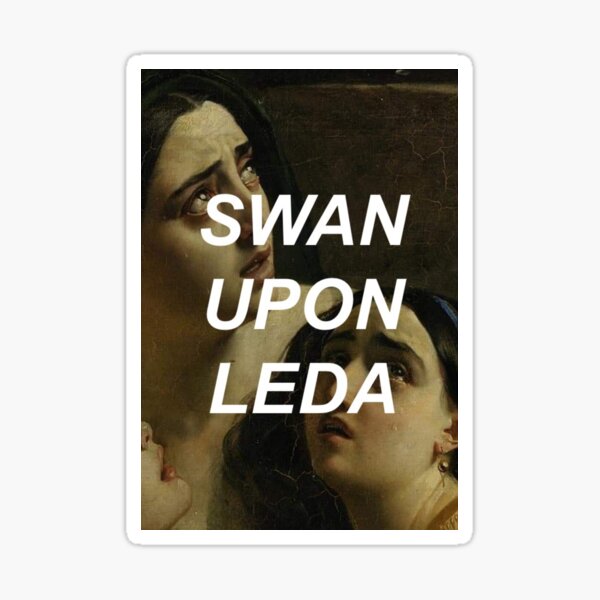 "Swan Upon Leda (Hozier)" Sticker for Sale by callahand97 | Redbubble
