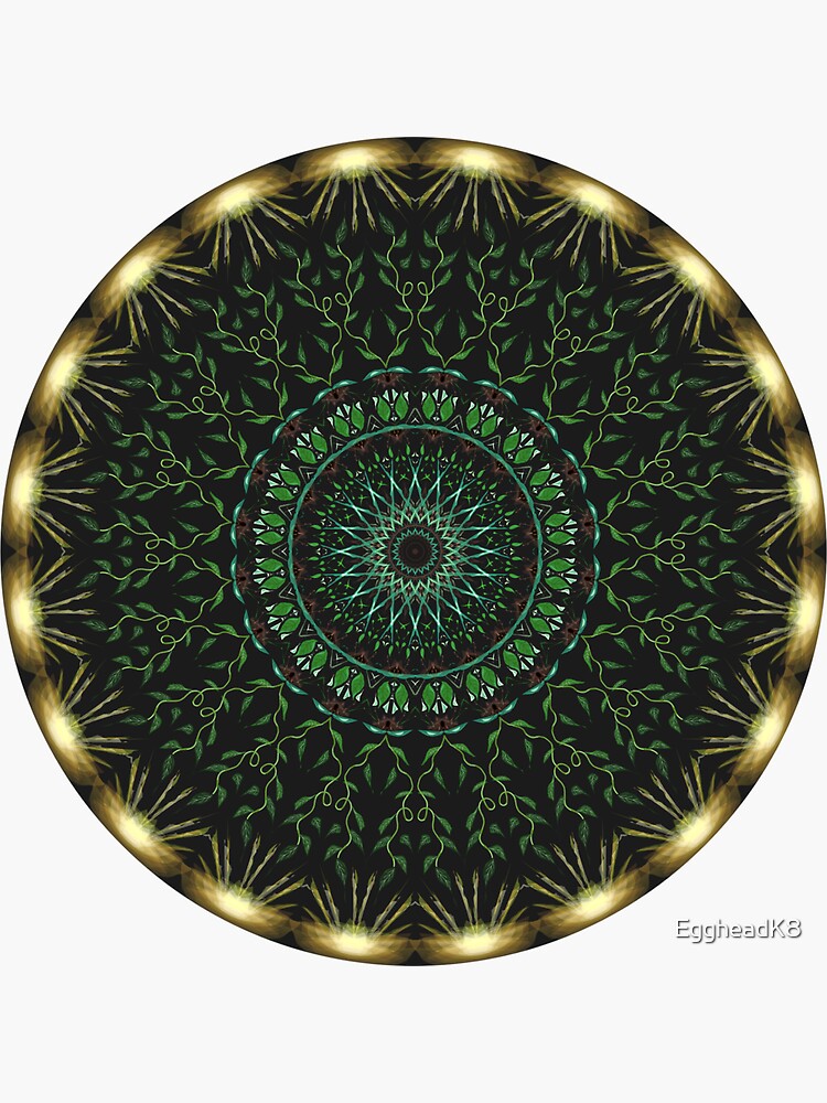 "Growing Plants Mandala" Sticker for Sale by EggheadK8 | Redbubble