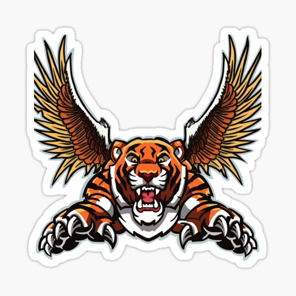 "Flying Tiger" Sticker for Sale by whskyrcksktchn | Redbubble