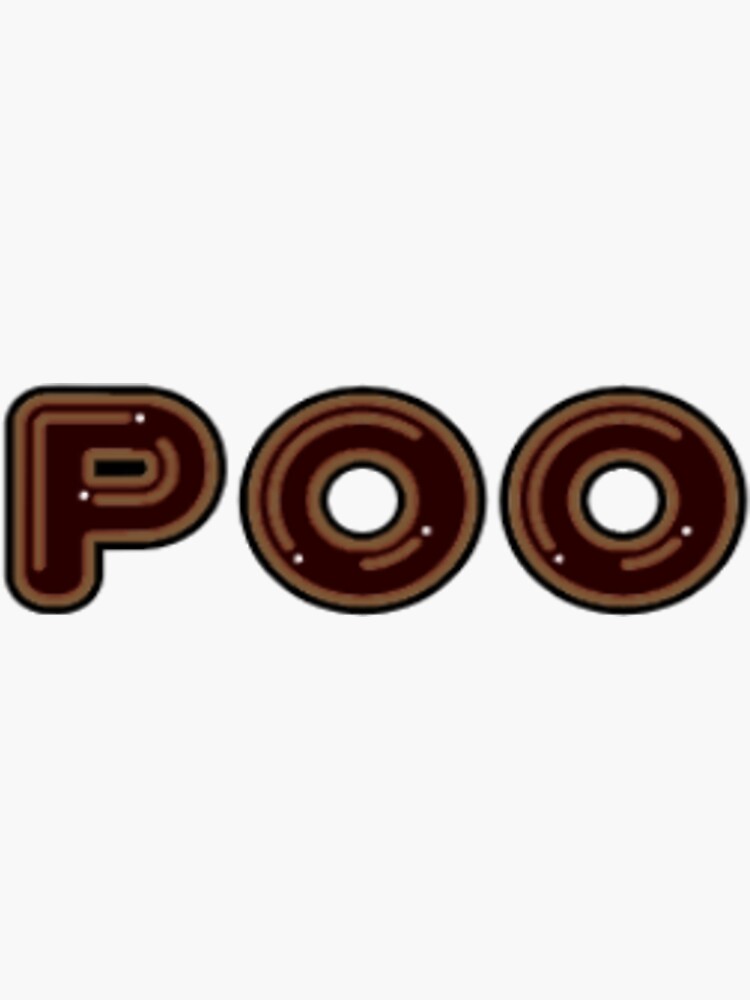 "Poo" Sticker for Sale by Yabya | Redbubble