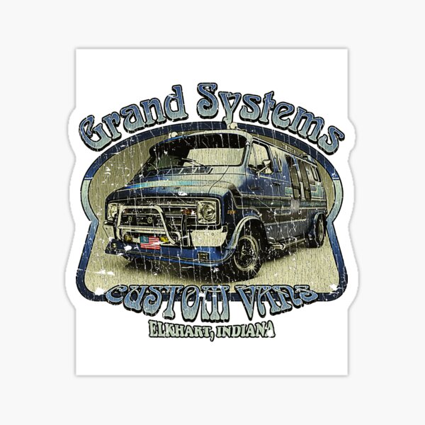 "Custom Van Grand Systems Blue Diamond 1977 " Sticker for Sale by ...