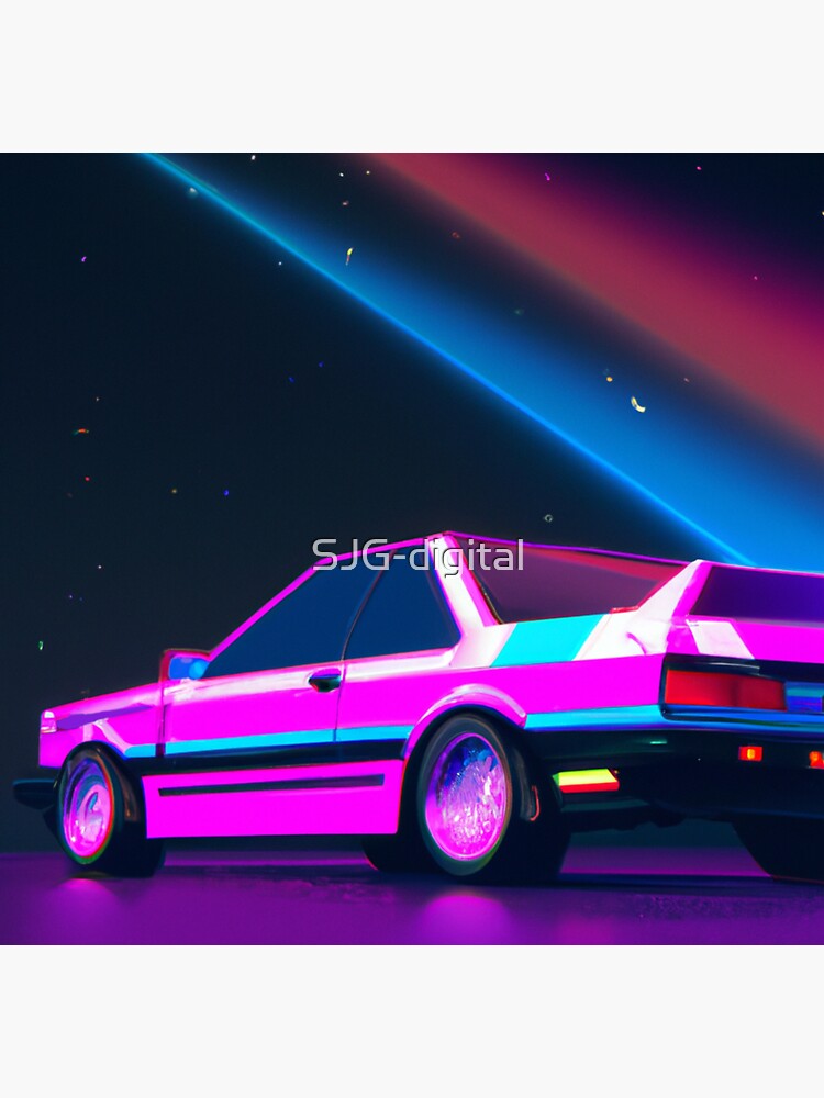 "Boxy classic 80s sports car " Sticker for Sale by SJG-digital | Redbubble