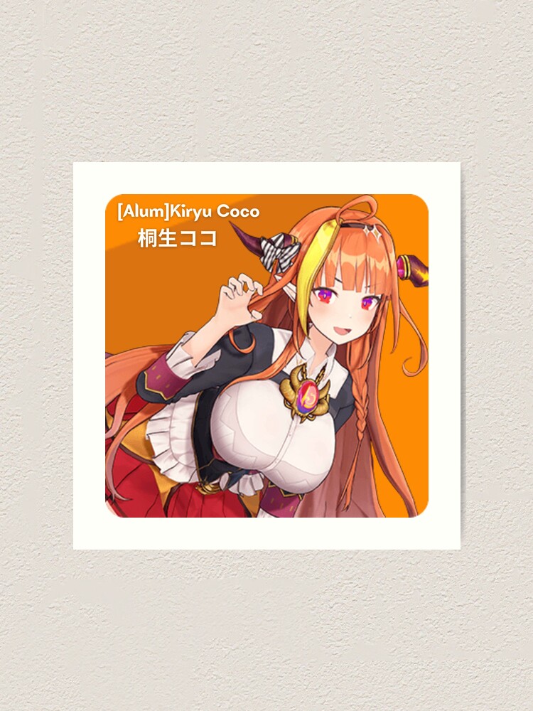 "[ Alum ] Kiryu Coco Hololive Virtual Youtuber 桐生ココ Vtuber" Art Print for Sale by creativille ...