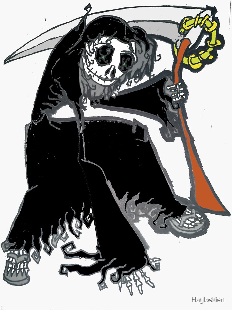 "Death Self Portrait" Sticker for Sale by Hayloskien | Redbubble