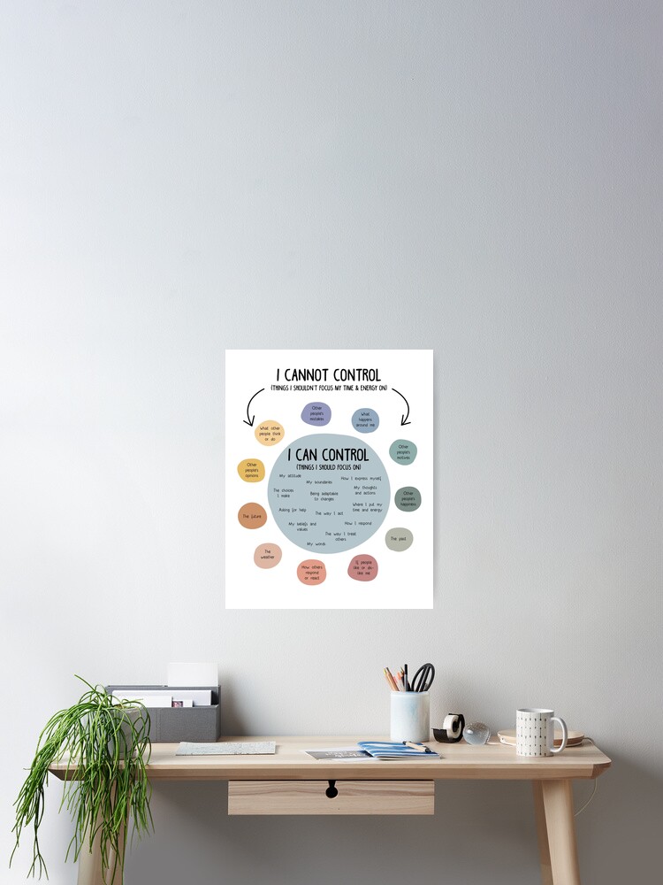 "Things I can and can't control" Poster for Sale by lightsaltdesign ...