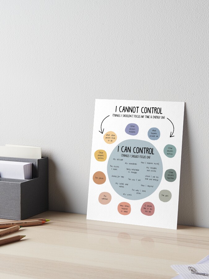 "Things I can and can't control" Art Board Print for Sale by ...
