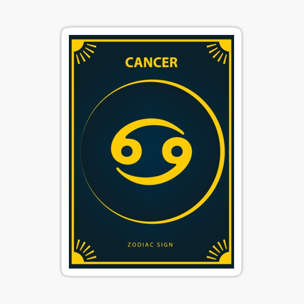 "Cancer Zodiac Sign Sticker" Sticker for Sale by Daymand | Redbubble